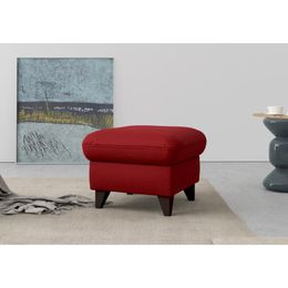 Sit & More sit&more Stauraumhocker &raquo;Mellum&laquo; mit Stauraum und wengefarbenen Holzf&uuml;&szlig;en rot 100% Polyester B/H/T: 58cm x 48cm x 58cm, Luxus-Microfaser ALTARA NUBUCK