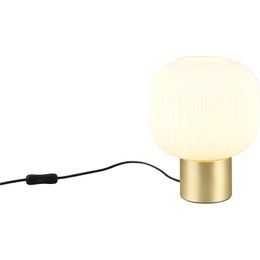 Trio Leuchten Schreibtischlampe &raquo;DIVA, E27 Tischleuchte mit Glasschirm &Oslash; 20cm, exkl 1xE27 max 40W&laquo; E27 1 Stk. warmwei&szlig; - kaltwei&szlig; Schnurschalter 150cm