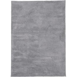CarpetFine Hochflor-Teppich &raquo;Silky, auch als L&auml;ufer erh&auml;ltlich&laquo; rechteckig 20 mm H&ouml;he Shaggy, Langflor, uni, besonders weich, Handarbeit grau 