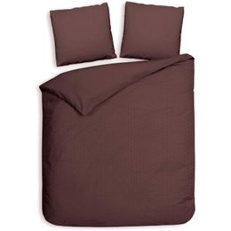 Bettw&auml;sche &raquo;Punto&laquo; 3 Stk. gepunktet, 100% Baumwolle ab 135x200 cm. braun Mako-Satin, Obermaterial: 100% Baumwolle B/L: 200cm x 200cm, 1 Stk., 2 Stk., 