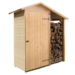Weka Garten-Ger&auml;teschrank &raquo;Gr. 1&laquo; BxTxH: 142x85x196 cm, mit Schleppdach beige Massivholz Einheitsgr&ouml;&szlig;e
