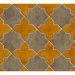 Livingwalls living walls Vliestapete &raquo;New Walls Finca Home in Fliesen Optik&laquo; gemustert geometrisch grafisch leicht strukturiert Tapete Geometrisch Tapeten 