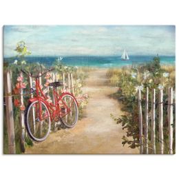 Artland Wandbild &raquo;Sommerfahrt&laquo; Fahrr&auml;der 1 Stk. tlg. als Leinwandbild, Poster in verschied. Gr&ouml;&szlig;en blau Leinwand B/H/T: 80cm x 60cm, Leinwandbild Fahrr&auml;der 