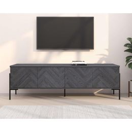 OTTO home Lowboard &raquo;Eadwine&laquo; TV-Kommode, Push-to-open, T&uuml;ren mit Fischgr&auml;ten Muster, Breite 175 cm MDF B/H/T: 175cm x 55cm x 38cm, 4 Stk.