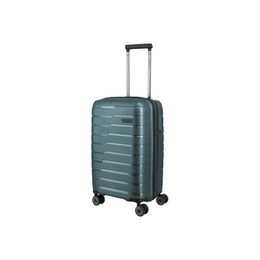 Travelite Herren Travelite Trolley &raquo;AIR BASE Reisekoffer Hartschale&laquo; 35 l 4 Rollen kratzresistenter Oberfl&auml;che und cleverer Innenaufteilung blau B/H/T