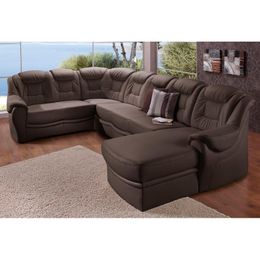Sit & More sit&more Wohnlandschaft &raquo;Bellevue U-Form&laquo; wahlweise mit Schlaffunktion braun PRIMABELLE-Microfaser (100% Polyester);SOFTLUX-Kunstleder;NaturLEDER (