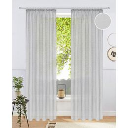 Bruno Banani Gardine &raquo;Linus&laquo; Kr&auml;uselband 1 Stk. tlg. 1 Schal, eingewebte Querstreifen, verschiedene Gr&ouml;&szlig;en wei&szlig; Polyester 225cm, Kr&auml;uselband, 130cm