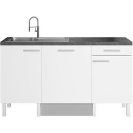 Optifit Pantryk&uuml;che &raquo;Lilly&laquo; Breite 160 cm, wahlweise mit E-Ger&auml;ten wei&szlig; B/H/T: 160cm x 90cm x 60cm, ohne E-Ger&auml;t