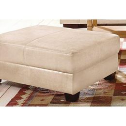 Home Affaire Hocker &raquo;Falk&laquo; in 4 Bezugsqualit&auml;ten, gro&szlig; beige Microfaser Antiklederoptik (100% Polyester);Microfaser PRIMABELLE (100% Polyester);Luxus-