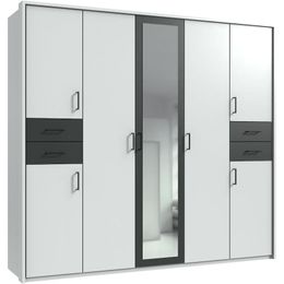 wimex Dreht&uuml;renschrank &raquo;Vegas&laquo; inklusive Passepartout-Rahmen, mit Spiegelt&uuml;ren und Schubladen Holzwerkstoff B/H/T: 228cm x 210cm x 58cm, Schubladen: 4 Stk. 