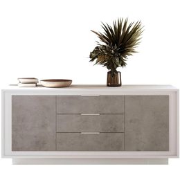 Home Affaire Sideboard &raquo;Sky, B/T 180/50 cm, Kommode/Stauraumschrank, 2 T&uuml;ren, 3 Schubk&auml;sten&laquo; Softclosing, Korpus & Front 22 mm stark, Rahmen-Optik, 