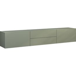 borchardt M&ouml;bel borchardt M&ouml;bel Lowboard &raquo;Sophia, TV-Schrank Breite 200 cm&laquo; Breite 200 cm mit 2 Klappen und 2 Schubk&auml;sten, stehend und h&auml;ngend gr&uuml;n Holzwerkstoff B/H/