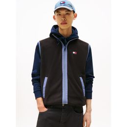 Tommy Jeans Herren Fellimitatweste &raquo;TJM REG POLAR FLEECE VEST EXT&laquo; Mit Rundhalsausschnitt schwarz M