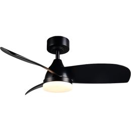 REALITY LEUCHTEN LED Deckenleuchte &raquo;HELSINKI mit Ventilator, Deckenventilator mit Licht inkl Fernbedienung&laquo; LED-Board 1 Stk. warmwei&szlig; - kaltwei&szlig; 6 