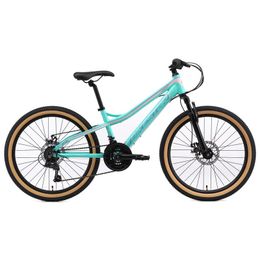Bikestar Jugendfahrrad 21 Gang Shimano RD-TY21 Schaltwerk Kettenschaltung blau 33cm, 24 Zoll (60,96cm) Jugendfahrrad