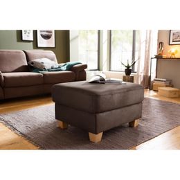Home Affaire Polsterhocker &raquo;Dalia&laquo; mit Stauraum, Federkern-Polsterung passend zur "Dalia"-Serie braun Luxus-Microfaser Florence (100% Polyester);Luxus