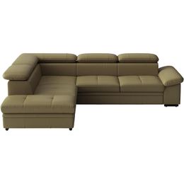 Sit & More sit&more Ecksofa &raquo;Viola, L-Form, Leder, B: 249 cm&laquo; optional mit Schlaffunktion braun B/H/T: 249cm x 73cm x 226cm, NaturLEDER , Ottomane links, ohne 
