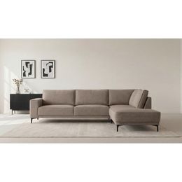 OTTO home Ecksofa &raquo;Casina&laquo; mit abgerundeter Ottomane, in einem weichen Chenille-Stoff beige 90%Polyester, 10% Nylon B/H/T: 289cm x 85cm x 210cm, 