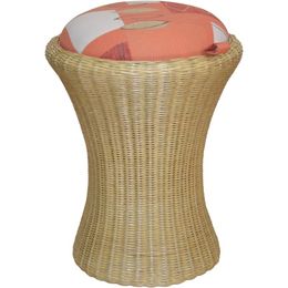 Home Affaire Truhe W&auml;schesitzhocker mit Stauraum beige &Oslash; 42cm