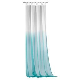 Weckbrodt-Gardinen Vorhang &raquo;Maischa&laquo; Schlaufen 1 Stk. tlg. Voile, transparent mit Farbverlauf, Gardine, Store blau Voile, Polyester 245cm, Schlaufen, 140cm