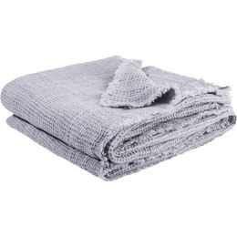 ZOEPPRITZ1828 Wohndecke &raquo;Honeybee&laquo; Leinenplaid im Waffelpique grau Leinen B/L: 130cm x 180cm