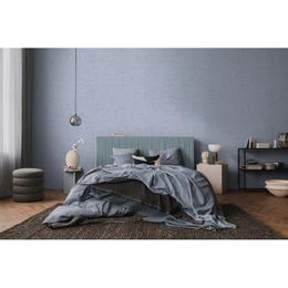 A.S. Cr&eacute;ation Vliestapete &raquo;Schlichte Tapete in feiner Leinenstruktur&laquo; matt strukturiert Zarte Struktur f&uuml;r eine ruhige, wohnliche Atmosph&auml;re blau Vlies B/L: 0,53m x