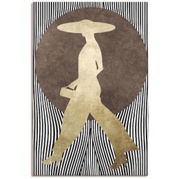Artland Leinwandbild &raquo;Madame Noir&laquo; Bilder von Frauen 1 Stk. tlg. auf Holzrahmen gespannt schwarz B/H/T: 60cm x 90cm, Leinwandbild Bilder von Frauen Hochformat