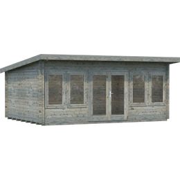 Palmako Gartenhaus &raquo;Lisa&laquo; 19,4 m&sup2;, mit Fu&szlig;boden im Gartenhaus grau Massivholz Fu&szlig;boden im Gartenhaus, ohne Dacheindeckung