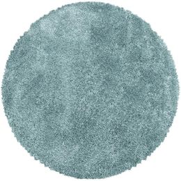 Ayyildiz Teppiche Hochflor-Teppich &raquo;FLUFFY 3500, auch als L&auml;ufer und in Rund&laquo; rund 50 mm H&ouml;he Langflor, Shaggy, uni, robust, Wohnzimmer blau Polypropylen (PP) &Oslash; 160cm 1