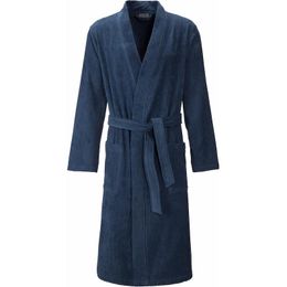 Egeria Herrenbademantel &raquo;Adam, ideal f&uuml;r Sauna & Spa, Hotelbademantel, Morgenmantel&laquo; 1 Stk. Velours, Kimonoform blau Velours S L: 120cm