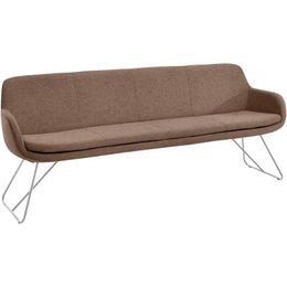 Musterring Essbank &raquo;Tavia&laquo; Schlittengestell in drei Ausf&uuml;hrungen, Breite 180, 200 oder 220 cm braun 100% PES B/H/T: 220cm x 87cm x 66cm, Chenille