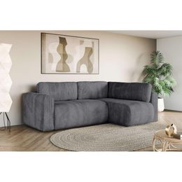 OTTO home Ecksofa &raquo;Zacharia wahlweise Schlafsofa mit Bettkasten, B/T/H 250/166/86 cm&laquo; L-Form mit Wellenunterfederung, Ottomane rechts oder links 