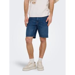 Only & Sons Only & Sons Herren ONLY & SONS Shorts &raquo;ONSWEFT BOX PIM DNM SHORTS VD&laquo; blau M, N-Gr