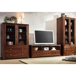 OTTO home Wohnwand &raquo;Gotland&laquo; Set, 3 Stk. tlg. braun Einheitsgr&ouml;&szlig;e