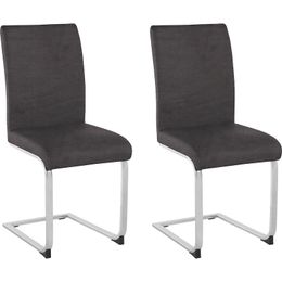 OTTO home Freischwinger &raquo;Charissa&laquo; (Set) 2 Stk.Bezug in verschiedenen Qualit&auml;ten, maximale Belastbarkeit 120 kg schwarz Holzwerkstoff, Metall B/H/T: 