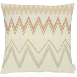Apelt Dekokissen &raquo;Indira&laquo; Kissenh&uuml;lle ohne F&uuml;llung, 1 St&uuml;ck beige Baumwolle, Polyester B/L: 49cm x 49cm, 1 Stk.