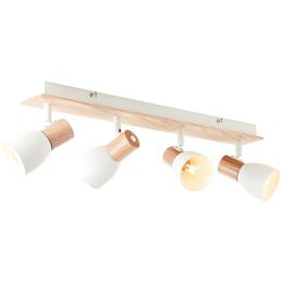 Brilliant Deckenstrahler &raquo;Daintree&laquo; E14 Breite 58 cm, E14, Metall/Holz, wei&szlig;/natur wei&szlig; 4, H: 16,5cm