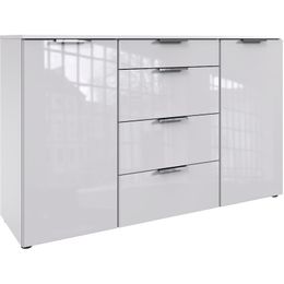 wimex Kombikommode &raquo;Level36 C by fresh to go&laquo; mit Glaselementen auf der Front, soft-close Funktion, 135cm breit wei&szlig; Holzwerkstoff B/H/T: 135cm x 84cm x 