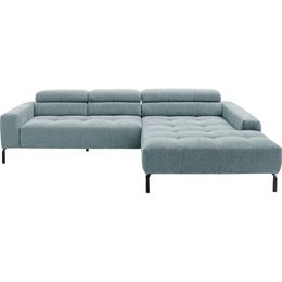 Home Affaire Ecksofa &raquo;Claya Move, L-Form, Kopf- & R&uuml;ckenverstellung, Breite 293 cm&laquo; Moderne Steppung, weicher Polsteraufbau & saugroboterfreundliche 