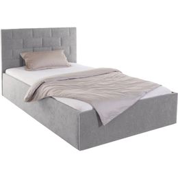 Westfalia Schlafkomfort Polsterbett inkl. Bettkasten bei Ausf&uuml;hrung mit Matratze grau Bezug Bett: 100% Polyester;Bonnell-Federkernmatratze: 51% Polypropylen, 39% Polyester, 