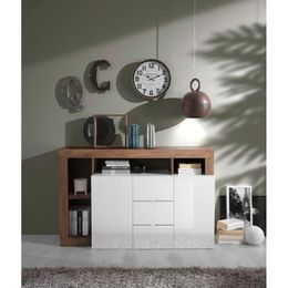 Home Affaire Sideboard &raquo;Hamburg&laquo; Breite 146 cm wei&szlig; B/H/T: 146cm x 93cm x 42cm, 3 Stk., 2 Stk.