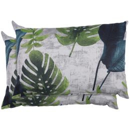 GO-DE Dekokissen &raquo;Sophia&laquo; 60x40 cm gr&uuml;n Baumwolle, Polyester B/L: 40cm x 60cm, 1 Stk.