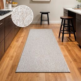 Sanat Teppich &raquo;Lora Plus, auch als L&auml;ufer&laquo; rechteckig 5 mm H&ouml;he Kurzflor, uni, gekettelt, Wohnzimmer, Kinderzimmer beige Kunstfaser B : 60cm 1 Stk., 5mm, L: