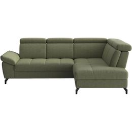 Sit & More sit&more Ecksofa &raquo;Vanity; L-Form, B. 254 cm&laquo; Inkl.Sitz-,Kopf-und Armteilverstellung 100% Polyester B/H/T: 254cm x 84cm x 197cm, Cord, Ottomane rechts,