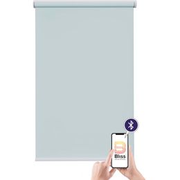 SUNLINES Elektrisches Rollo &raquo;Akkurollo Upcycling appgesteuert, blickdicht, &laquo; blickdicht ohne Bohren appgesteuert via Bluetooth grau Kunststoff, Metall