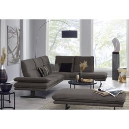 W.Schillig Ecksofa &raquo;broadway, Designsofa, toller Sitzkomfort, zeitlos, elegant, L-Form&laquo; Sitztiefenverstellung, Kopfteil- & Seitenteilverstellung, 