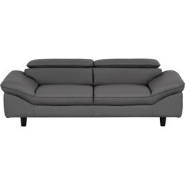OTTO home 3-Sitzer &raquo;Pilot&laquo; Big-Sofa mit Kopfteilverstellung grau B/H/T: 218cm x 108cm, Kunstleder SOFTLUX
