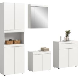 OTTO home Badm&ouml;bel-Set &raquo;MAOI, 4-teilige Badkombination, hochwertige MDF Front&laquo; Holzwerkstoff, MDF, Spiegelglas B/H/T: 210cmcm x 194cmcm x 50cmcm