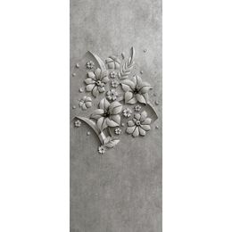 Livingwalls living walls Fototapete &raquo;Walls by Patel Relief Panel 1&laquo; glatt Vlies, Wand, Schr&auml;ge grau Vlies B/L: 1m x 2,5m