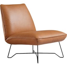 Egoitaliano Sessel &raquo;Lia Loungesessel, elegant und stylisch, toller Sitzkomfort&laquo; extravaganter Designsessel, Solit&auml;rsessel braun Leder NUVOLE (Echtes Rindsleder). 